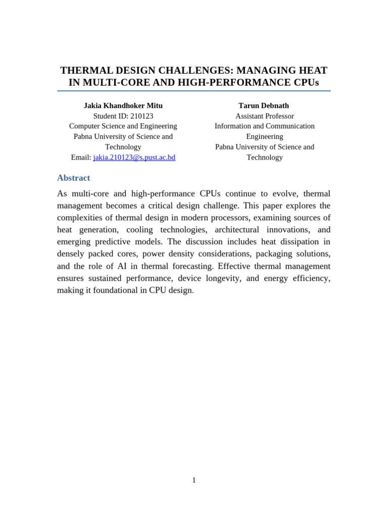 210123 Jakia | PDF | Central Processing Unit | Multi Core Processor