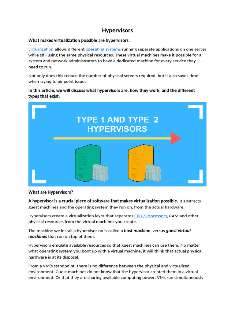 2 Hypervisors | PDF | Virtual Machine | Hyper V