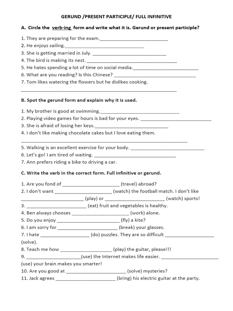 Gerund or Present Participle | PDF