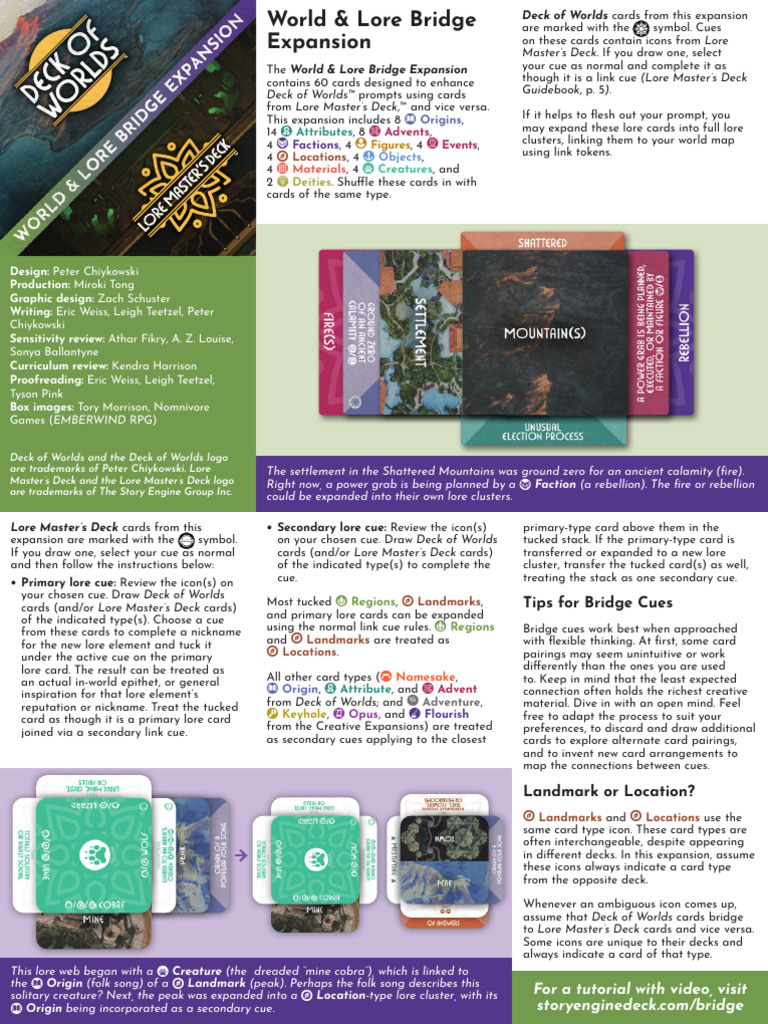 World-Lore Bridge Expansion - Guidebook | PDF