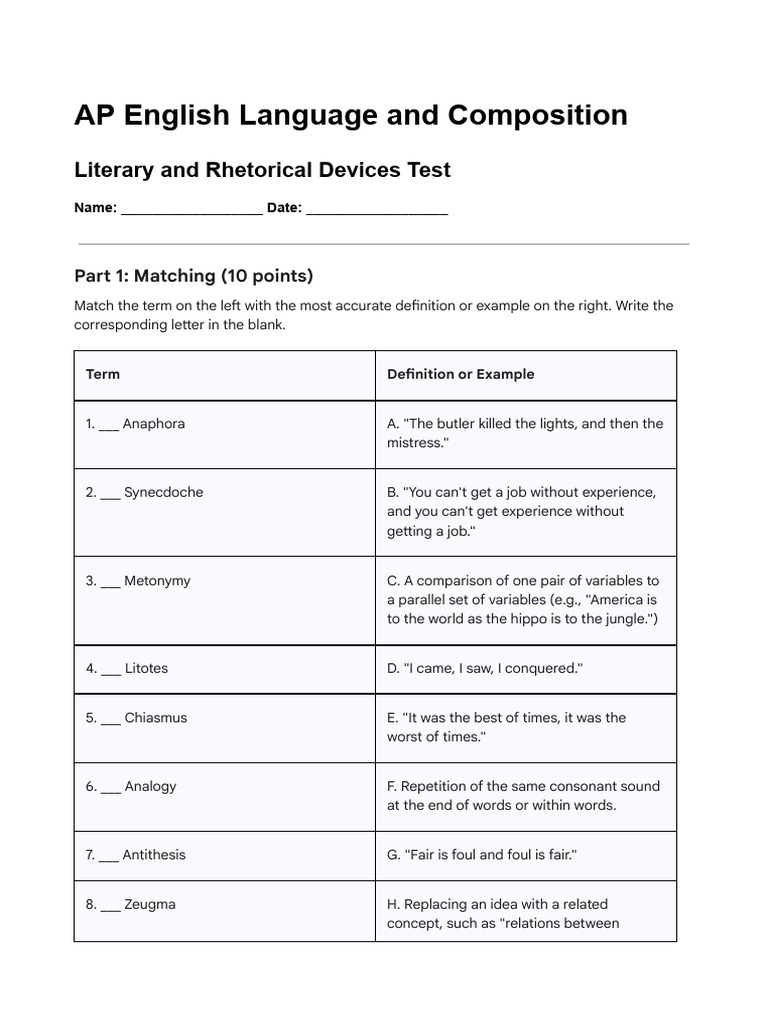 AP English Language and Composition - Sample Test 2 | PDF | Argument ...