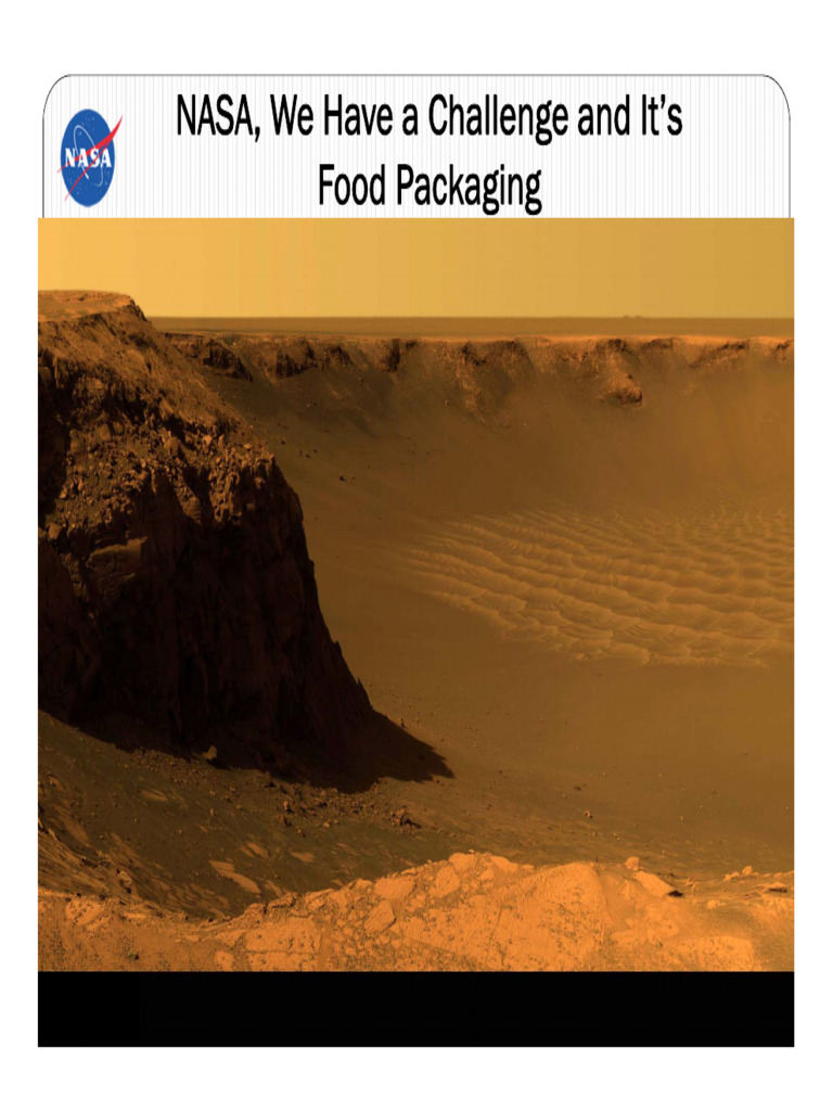 Nasa We Have A Challenge and Its Food Packaging | PDF | Shelf Life ...