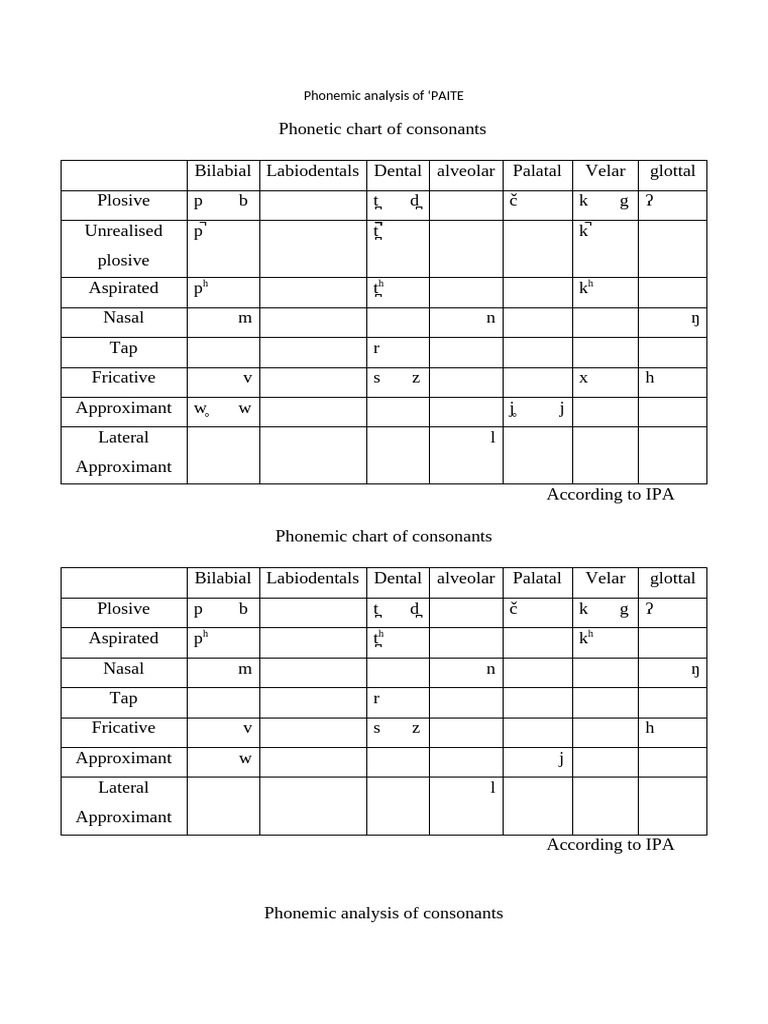 9 Phonemic Analysis - Final | PDF | Consonant | Vowel