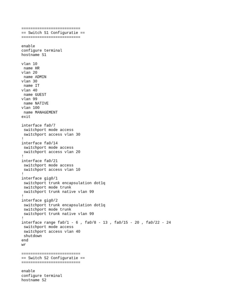 VLAN Router Dhcp Config | PDF | Ip Address | Internet