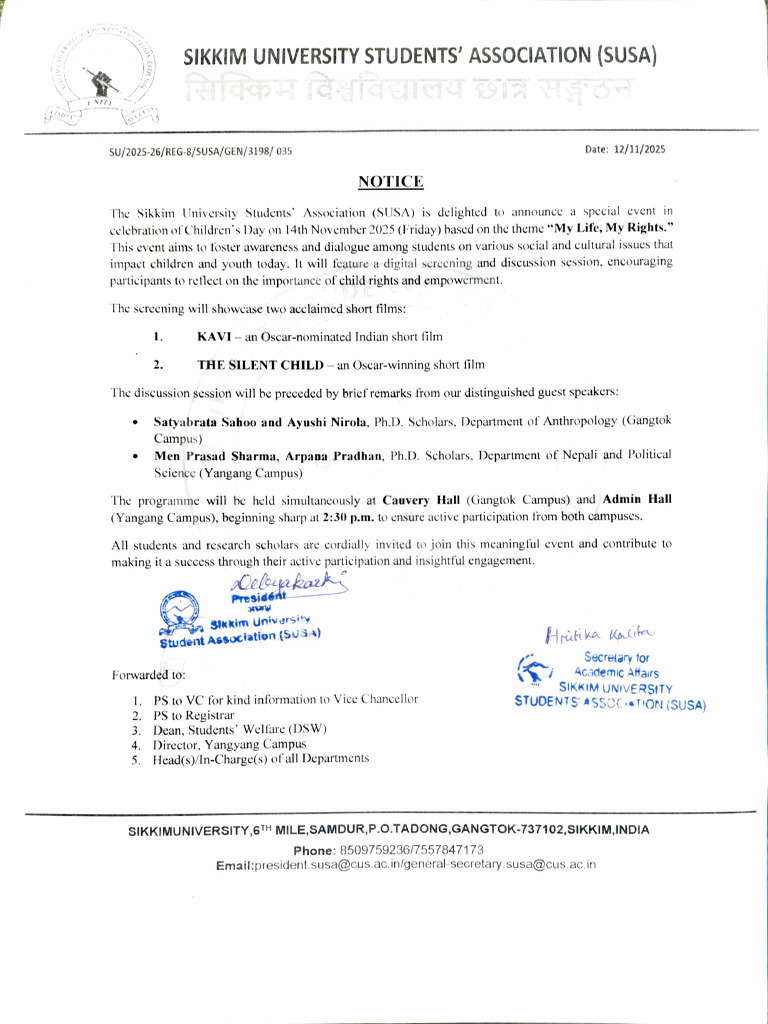 Movie Screening Notice | PDF