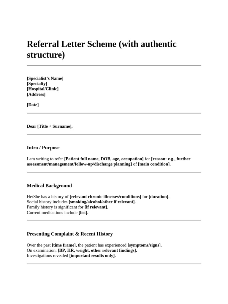 How To Write Referal Letter | PDF