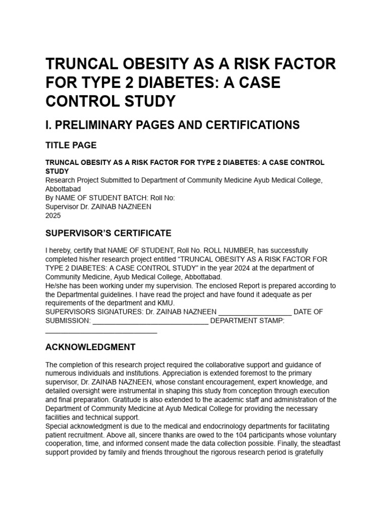 Research Paper Compilation and Writing | PDF | Abdominal Obesity ...
