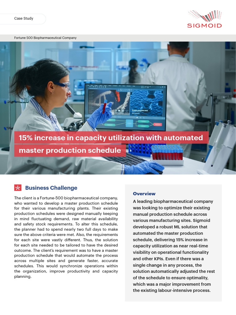 Sigmoid Master Production Schedule Case Study | PDF | Inventory | Mathematical Optimization