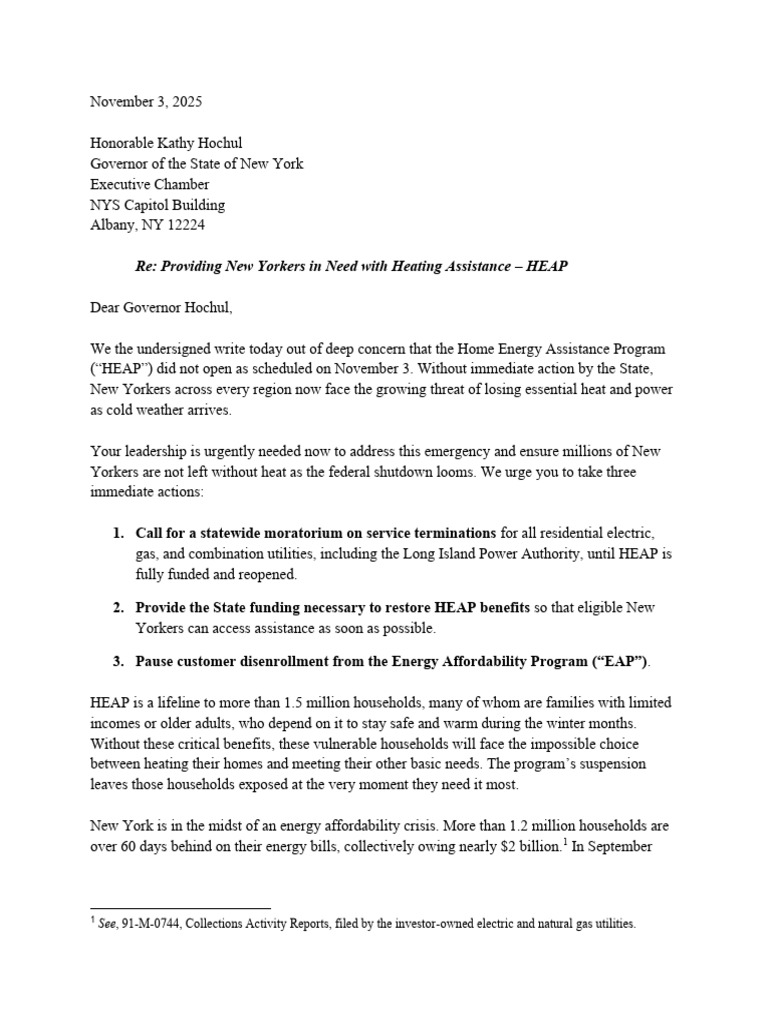 HEAP Sign On Letter Final | PDF