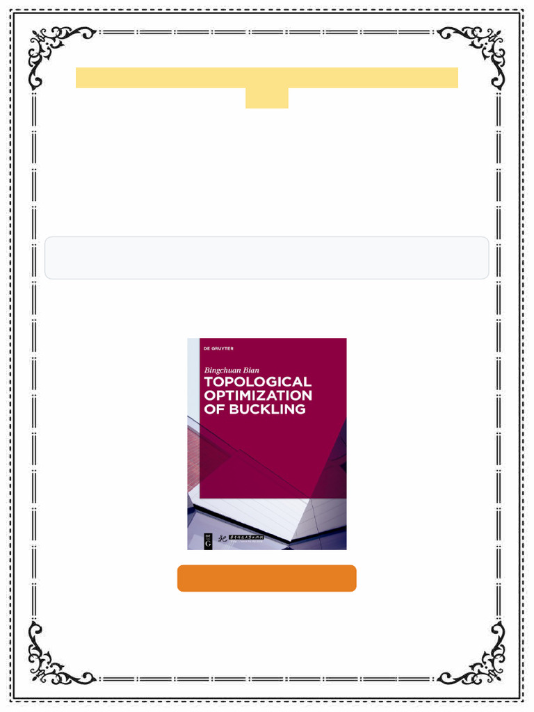Topological Optimization of Buckling Bingchuan Bian Access Without Delay | PDF | Buckling ...