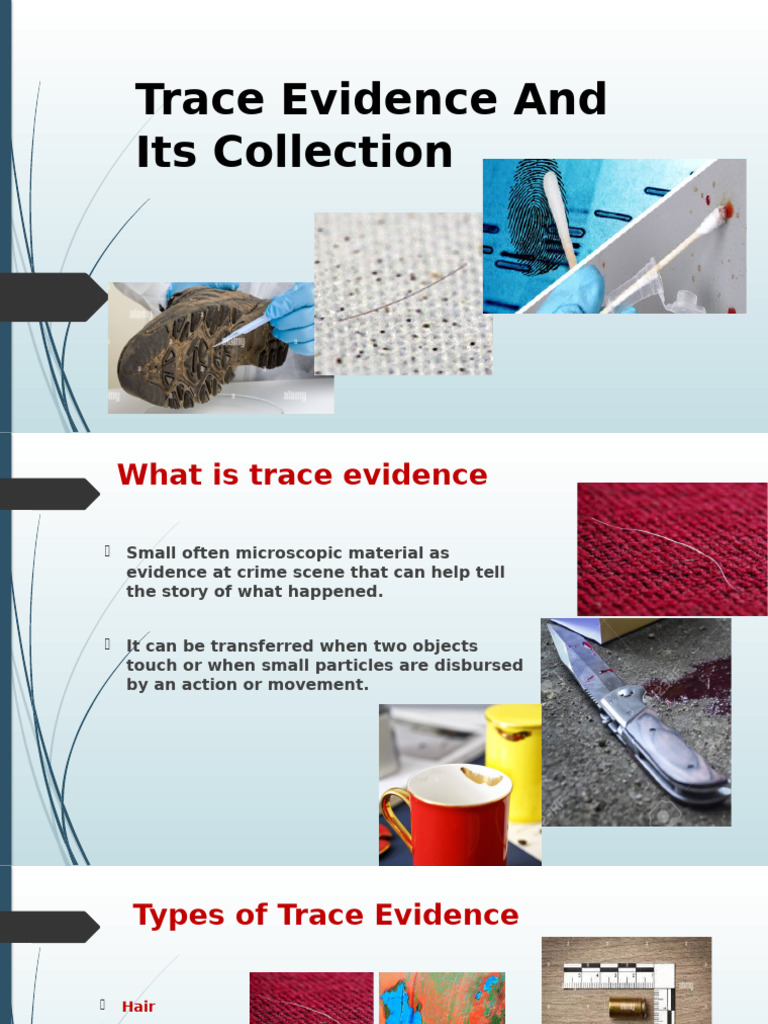 Trace Evidence Collection Techniques | PDF | Crime Scene | Forensic Science