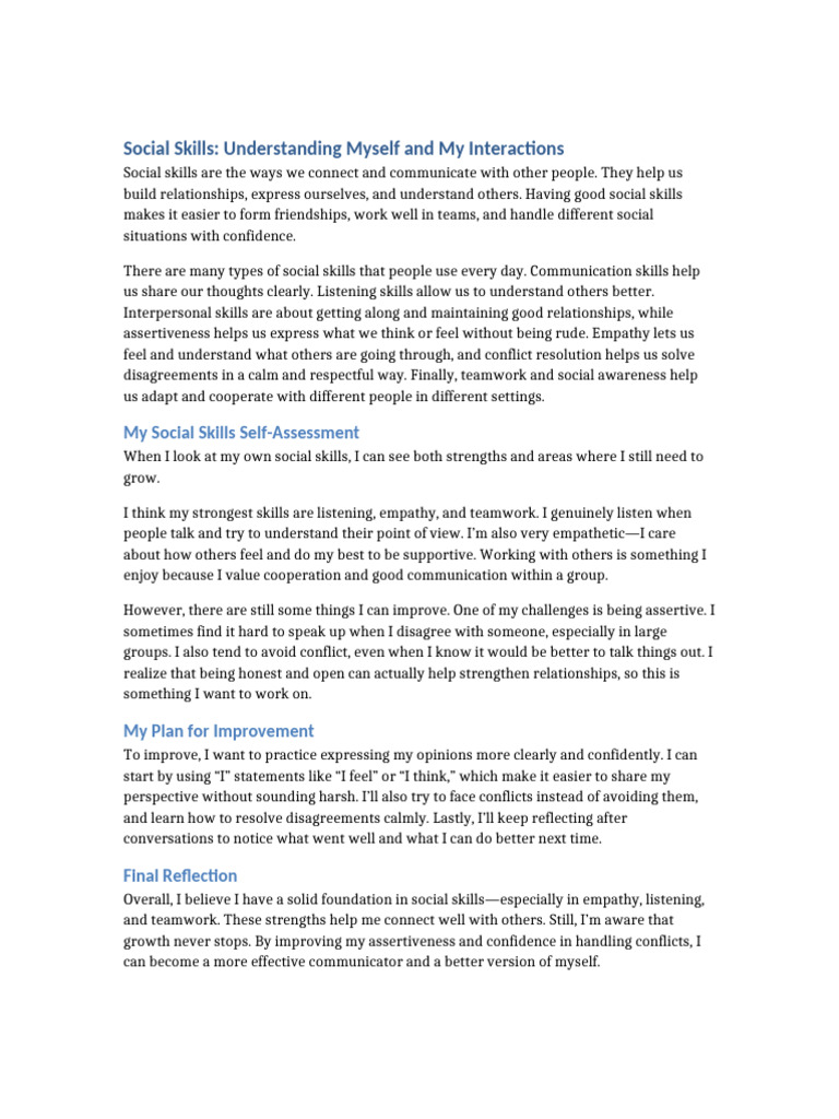 Enhancing Social Skills for Better Interactions | PDF | Empathy ...