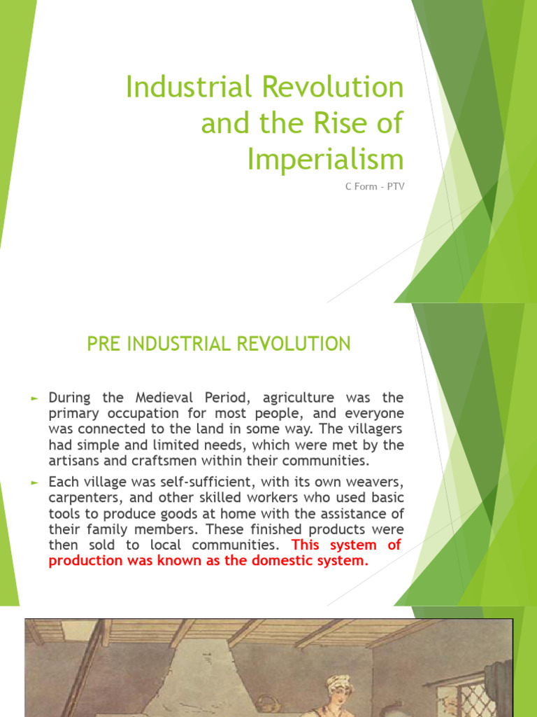 C Form - Industrial Revolution and The Rise of Imperialism | PDF ...