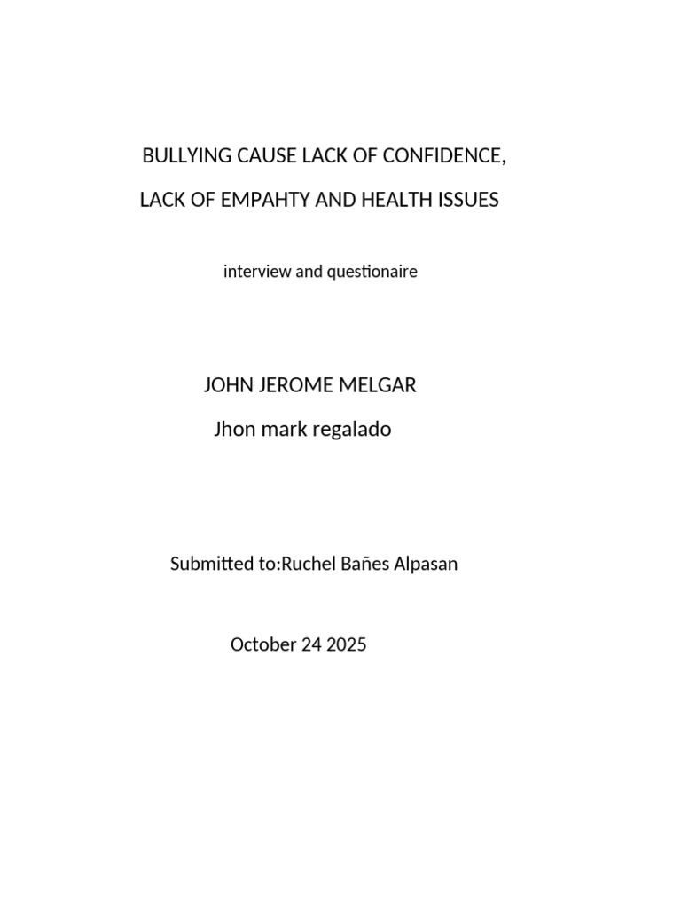 Bullying Cause-Wps Office | PDF