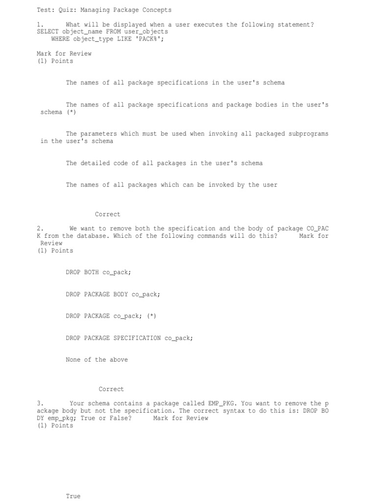 Managing Package Concepts Pdf Subroutine Software Development