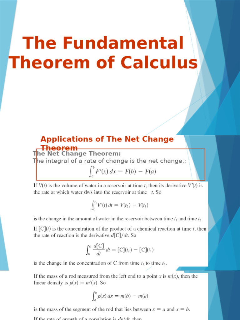 The Fundamental Theorem of Calculus | PDF | Integral | Function ...