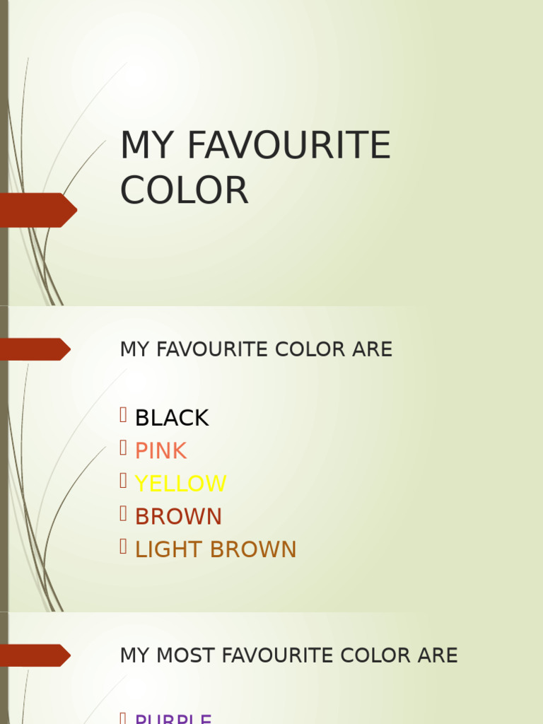 My Favourite Color | PDF