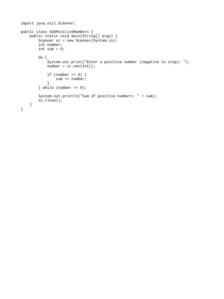 Add Positive Numbers | PDF