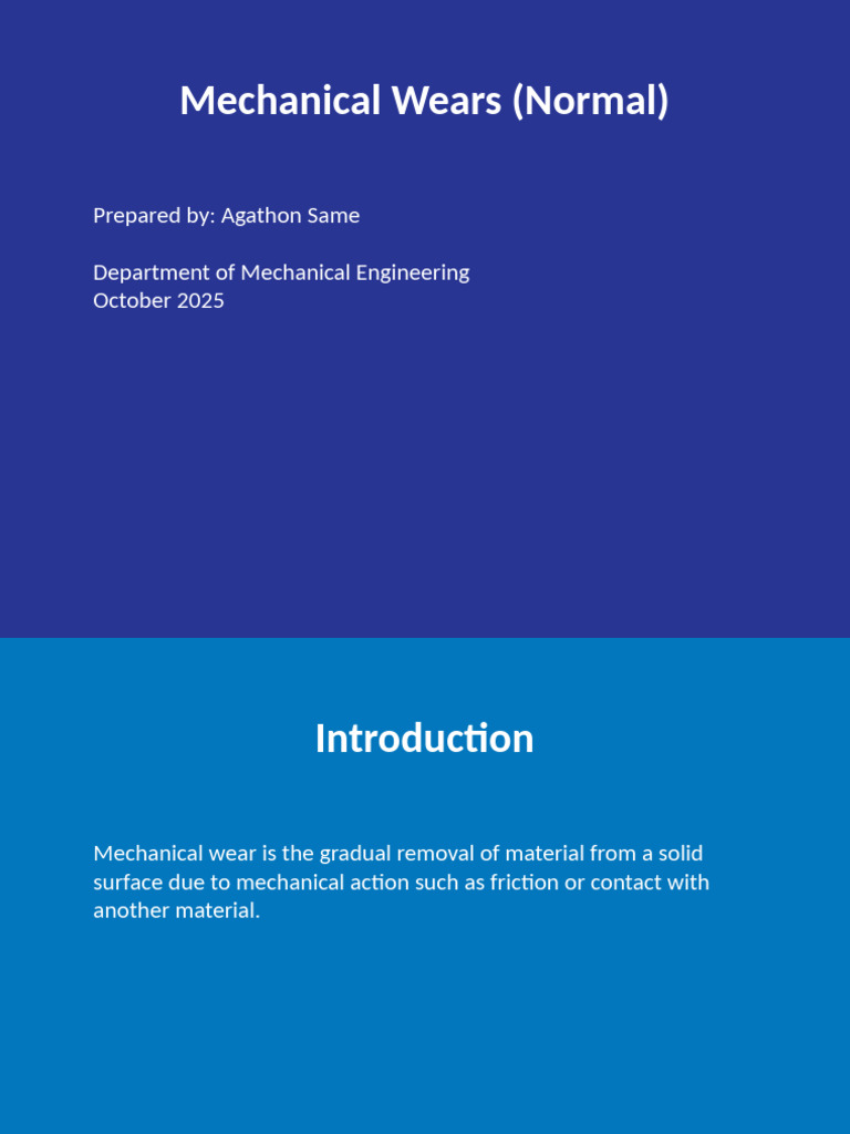 Understanding Normal Mechanical Wear | PDF