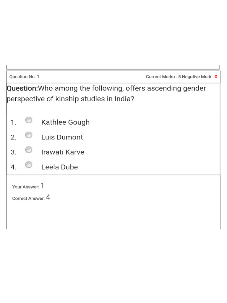 Anthropology Cuet Question | PDF