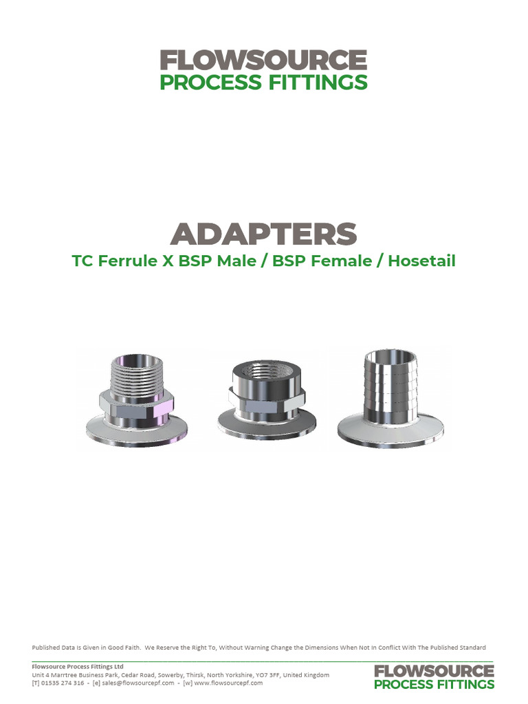 Adapters Catalogue | PDF | Mechanical Engineering