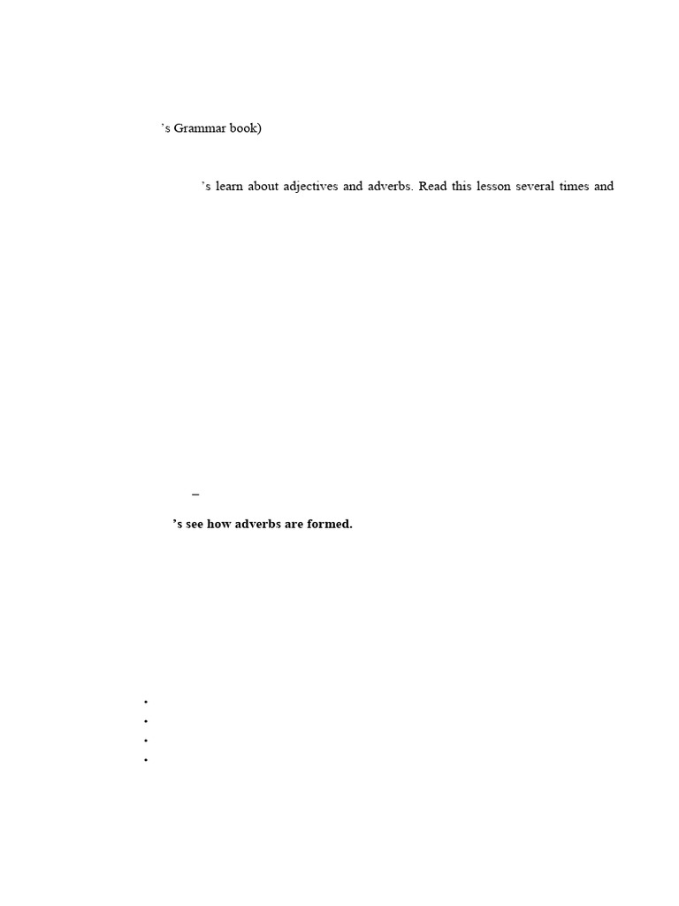 Student Manual - Recognizing Adjectives and Adverbs | PDF | Adverb ...