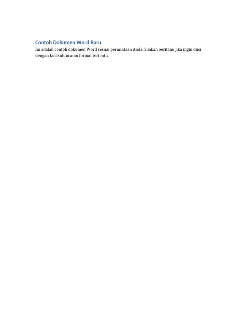 Contoh Dokumen Word | PDF