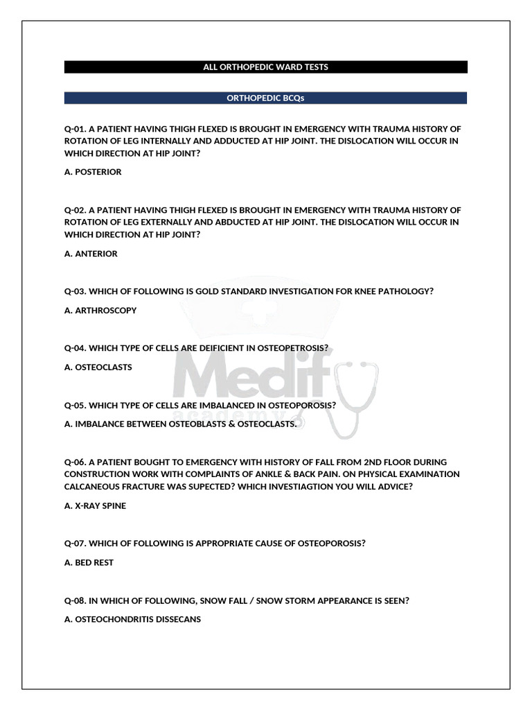 Comprehensive Guide to Orthopedic Tests | PDF | Anatomical Terms Of ...