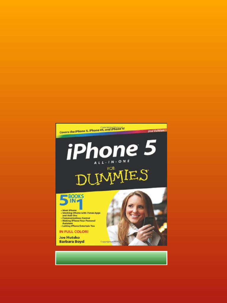 Iphone 5 Allinone For Dummies 2nd Edition Joe Hutsko Barbara Boyd Ready ...