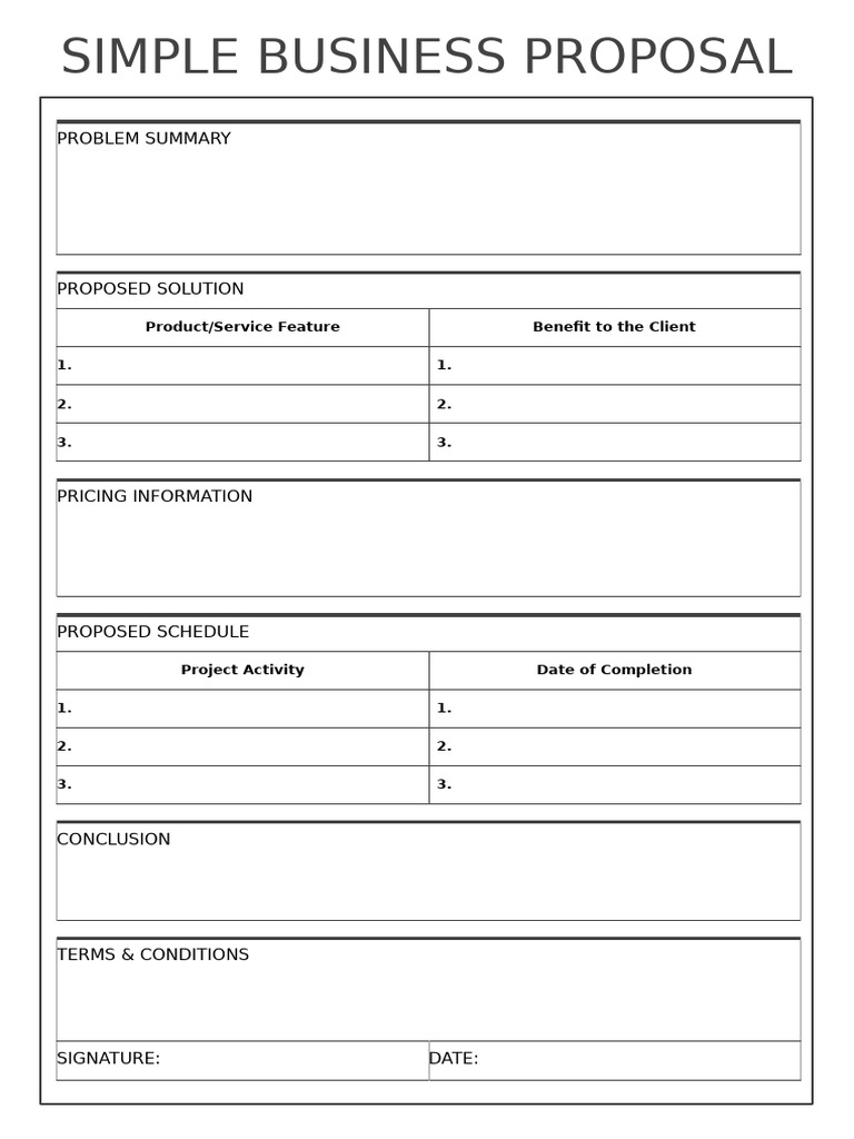 Simple Business Proposal 21109 | PDF