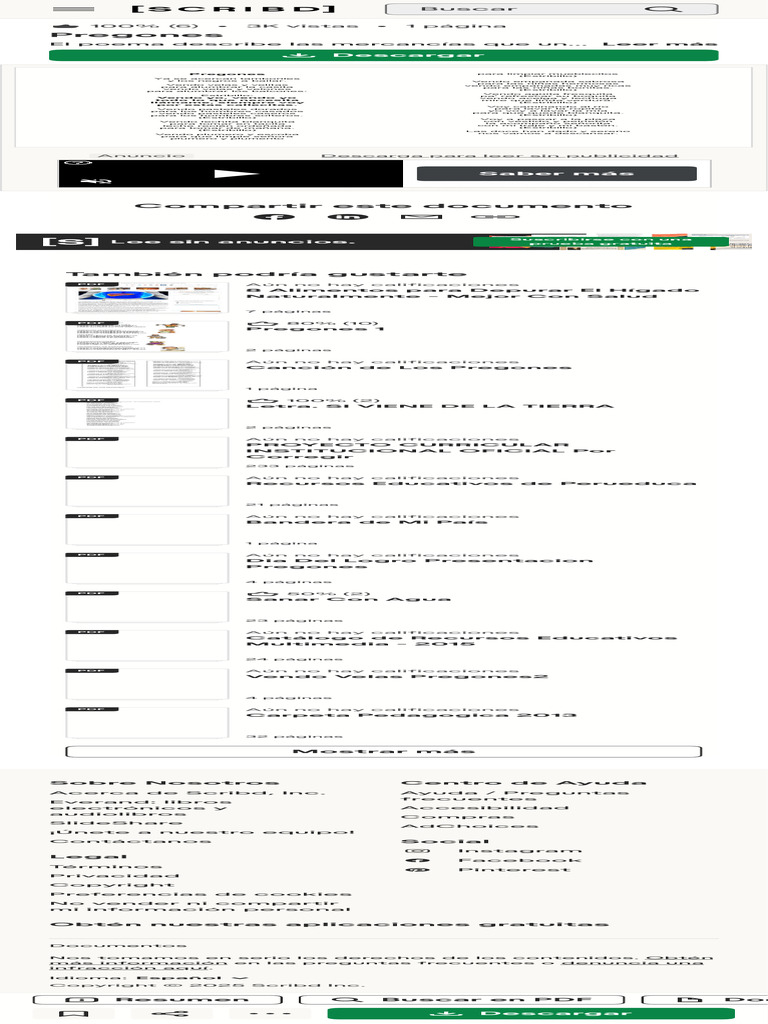 Pregones PDF Cocina, Comidas y Vino Poesía | PDF