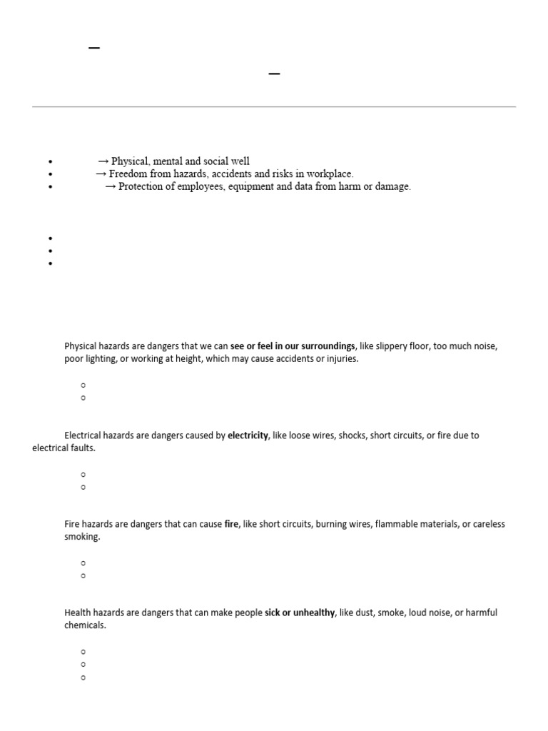 Maintain Healthy, Safe & Secure Working Environment | PDF | Personal ...