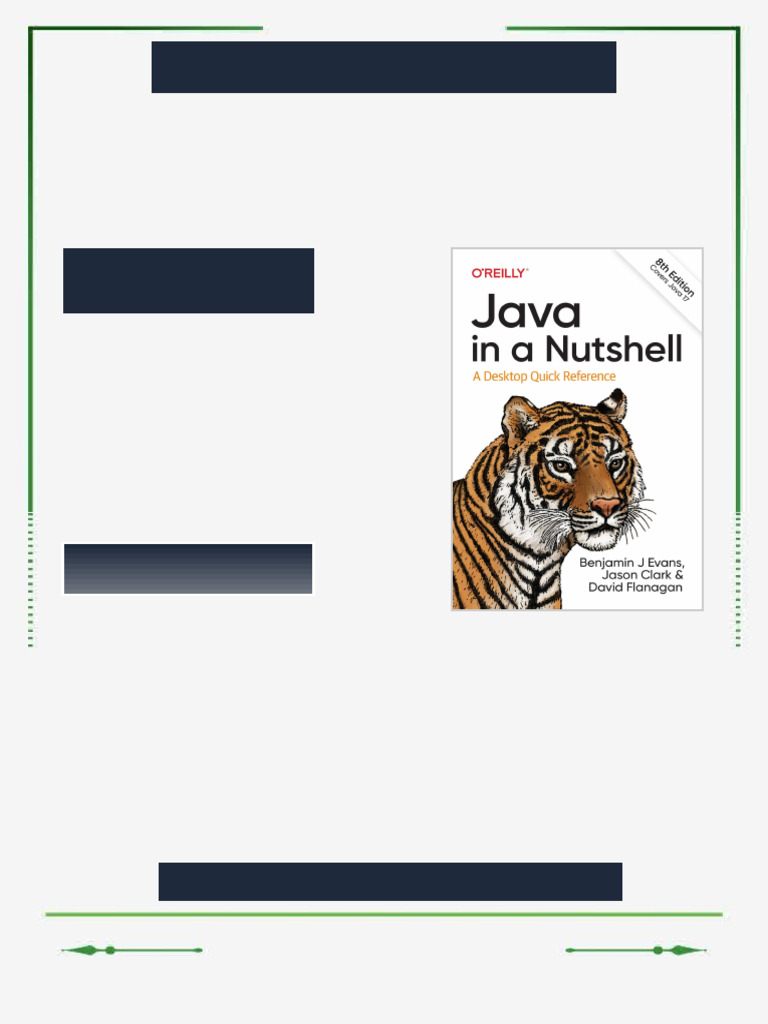 Java in a Nutshell: A Desktop Quick Reference Benjamin Evans newest ...