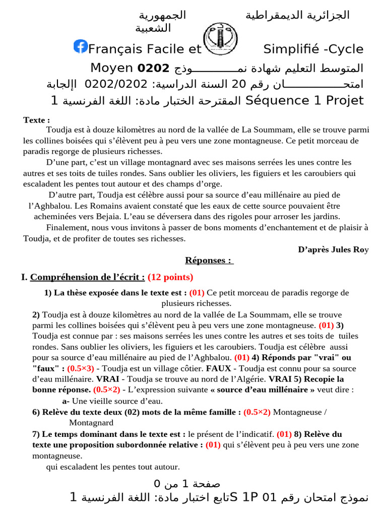 Découverte du village de Toudja | PDF