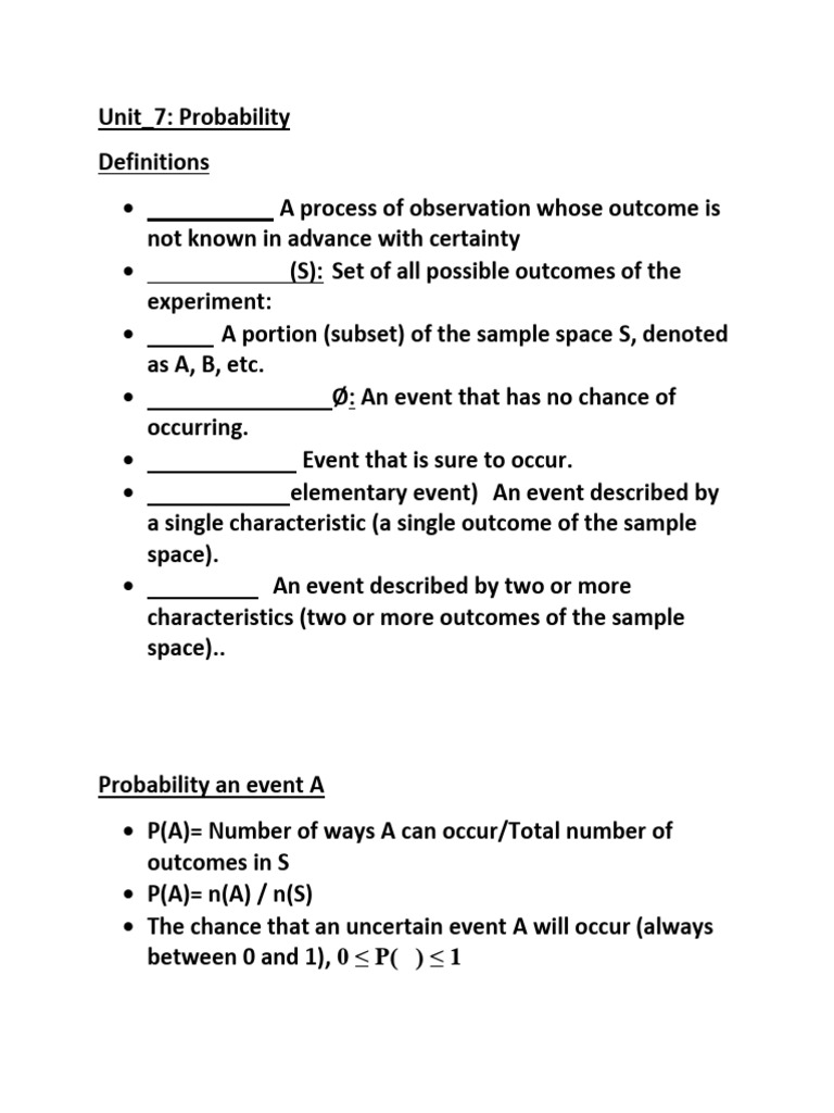 Unit_7 Probability, Solved Problems 1 (1) | PDF | Mathematical Concepts | Probability And Statistics