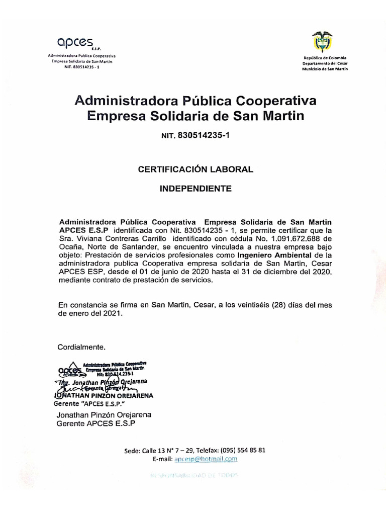 Cert Apces | PDF