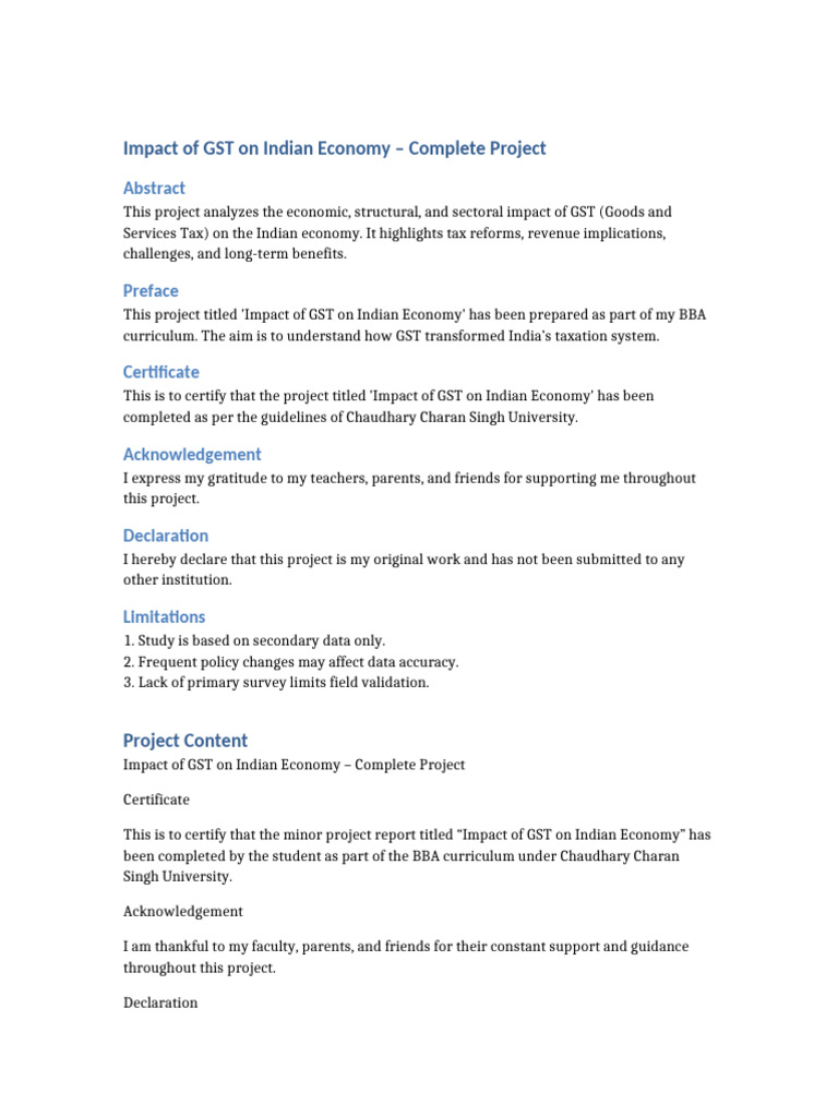Farhan Project | PDF | Taxes | Indirect Tax