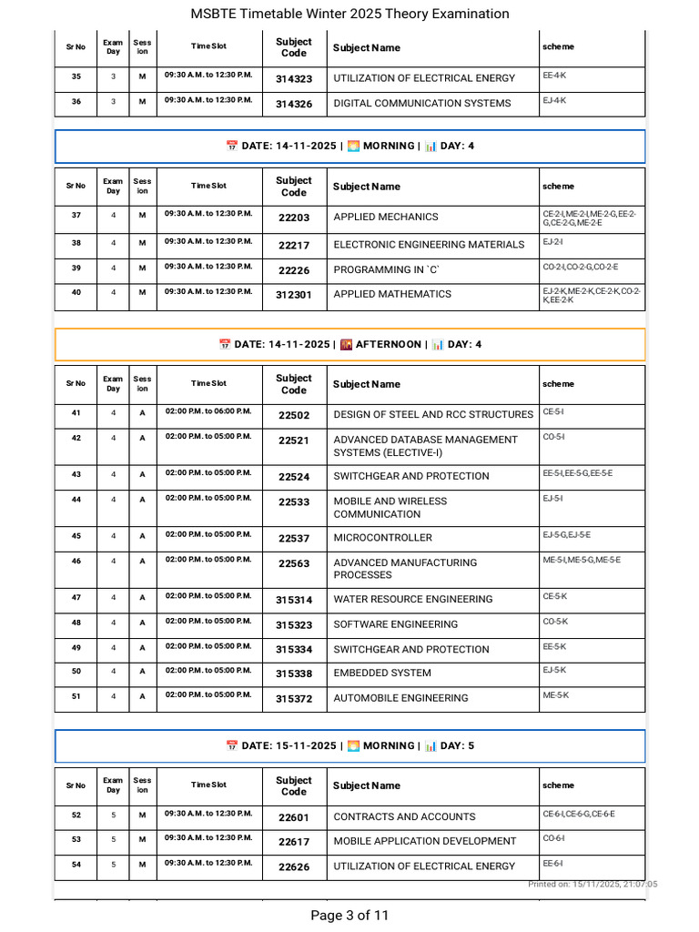 Time Table 2 | PDF | Engineering | Embedded System