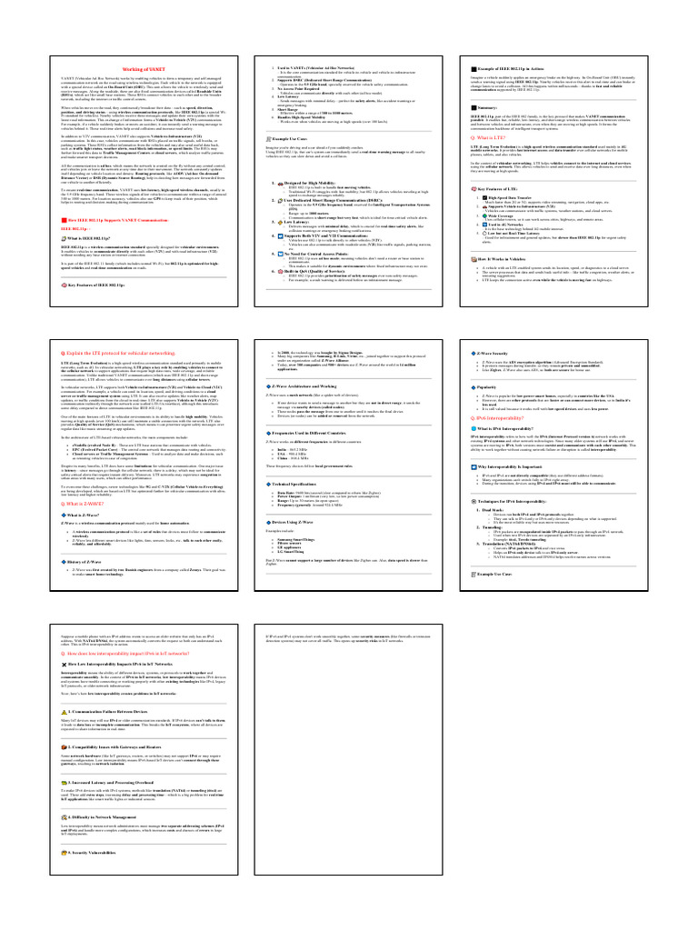 Working of VANET | PDF | I Pv6 | Computer Network