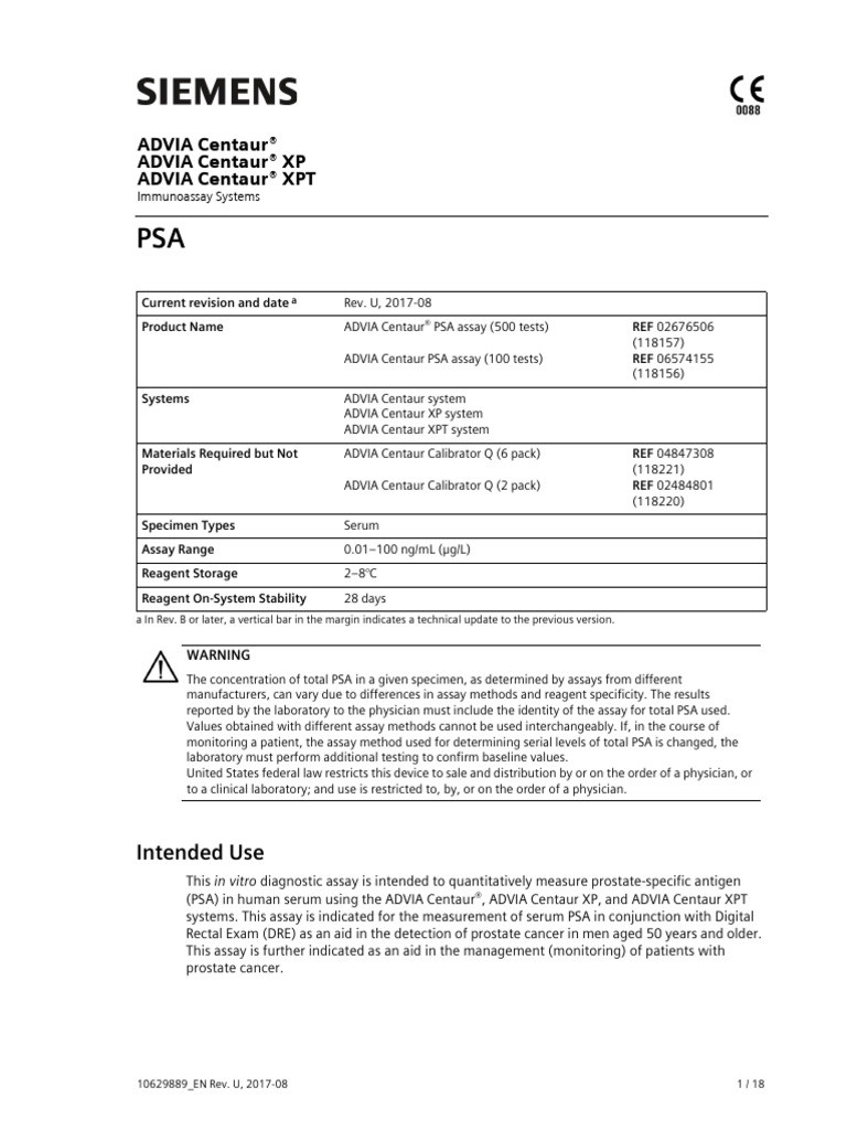 PSA - ADVIA Centaur, XP, and XPT - Rev U DXDCM 09017fe9802c3005 ...