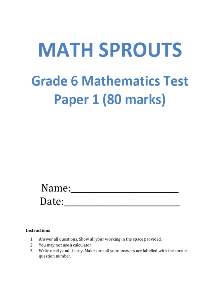 Grade 6 maths | PDF | Percentage | Discrete Mathematics