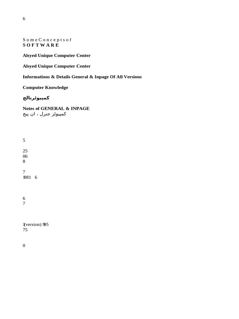 Inpage in Urdu 2025 | PDF