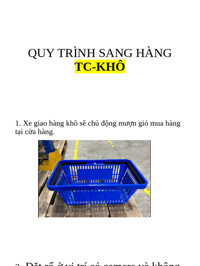 Quy Trình Sang Hàng Tc- Khô.. | PDF