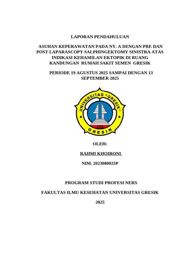 Asuhan Keperawatan Kehamilan Ektopik | PDF