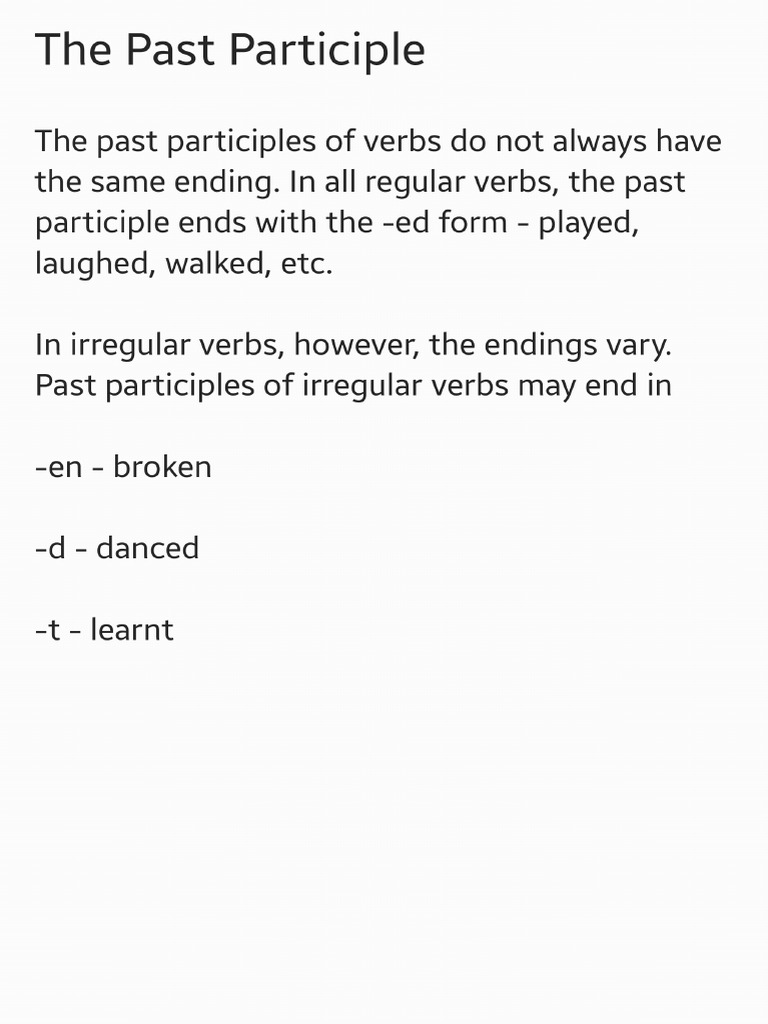 English Participle Present | PDF