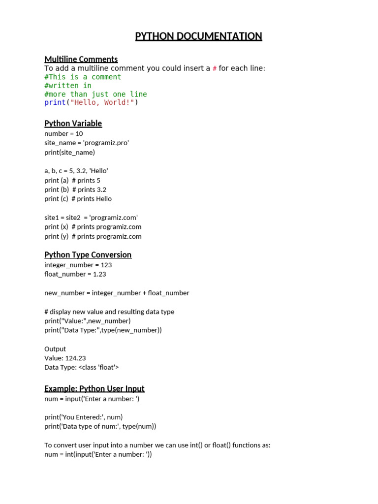PYTHON Documentation | PDF | Computer File | Control Flow