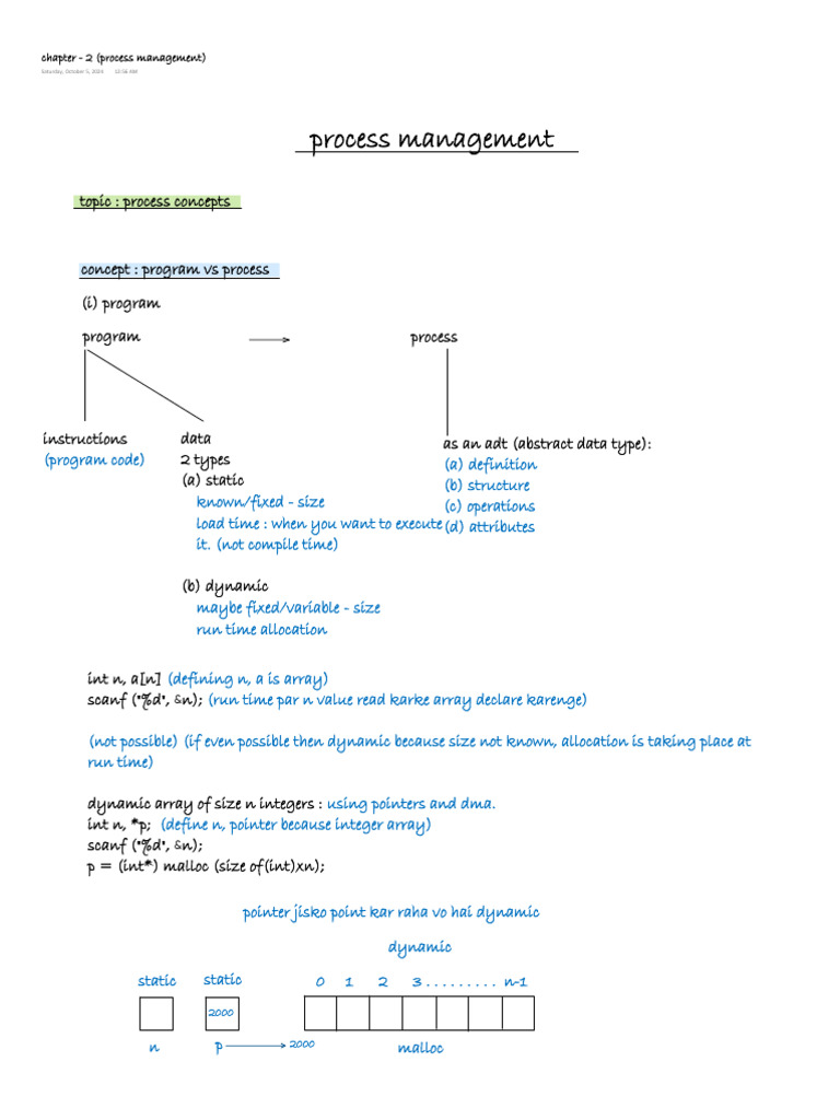 chapter process management | PDF | Scheduling (Computing) | Pointer (Computer Programming)