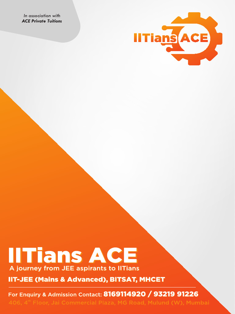 Brochure - IITians ACE | PDF