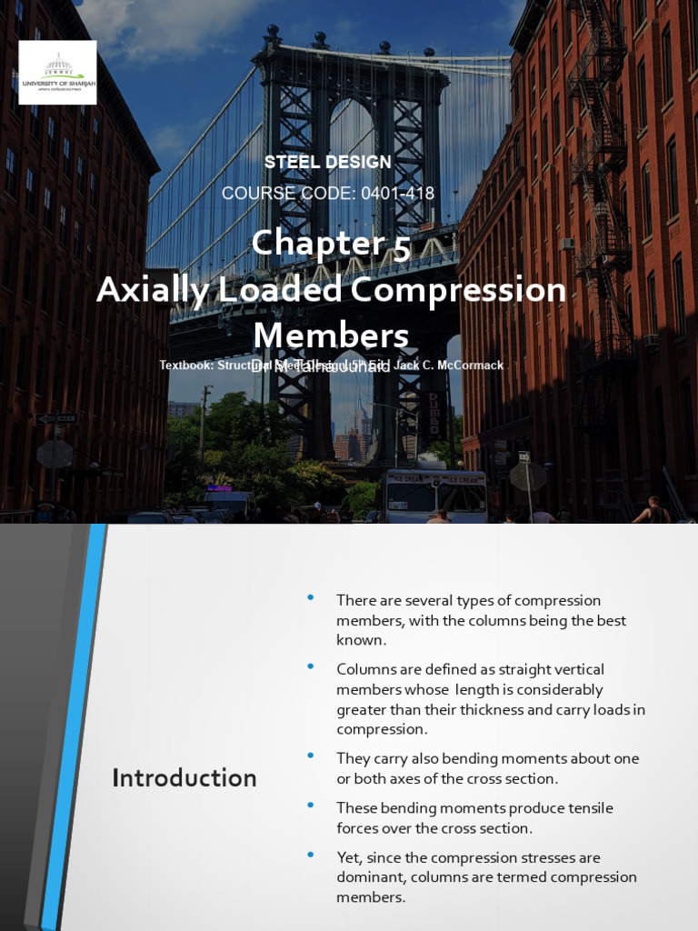 Chapter 5 - Introduction To Axially Loaded Compression Members | PDF ...