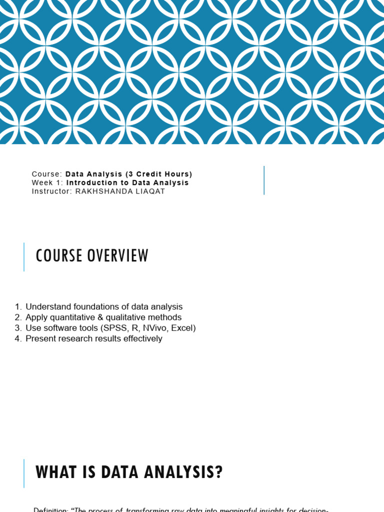 Data Analysis week 1 | PDF | Quantitative Research | Qualitative Research